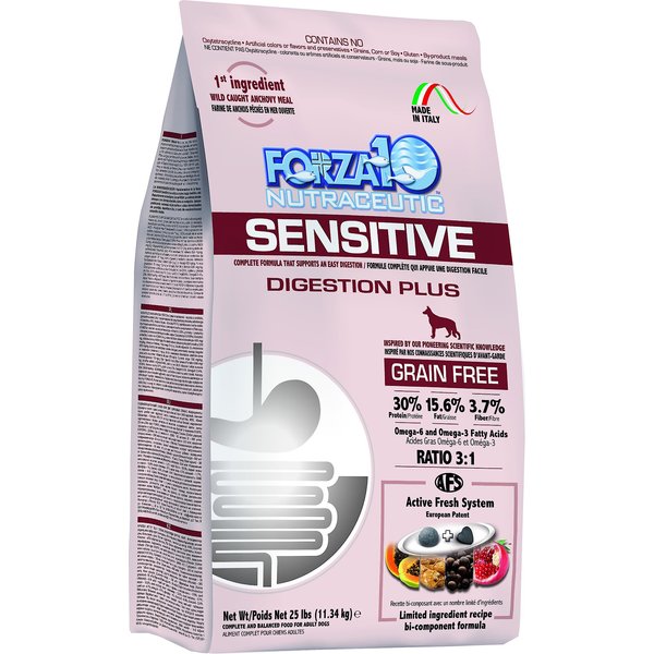 Out of Stock - FORZA10 Nutraceutic Legend Digestion Grain-Free Wild Caught Anchovy Dry Dog Food ...
