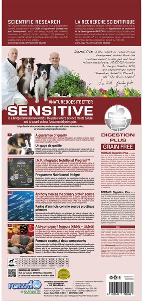 Discontinued - FORZA10 Nutraceutic Sensitive Digestion Grain-Free Dry Dog Food, 25-lb bag ...