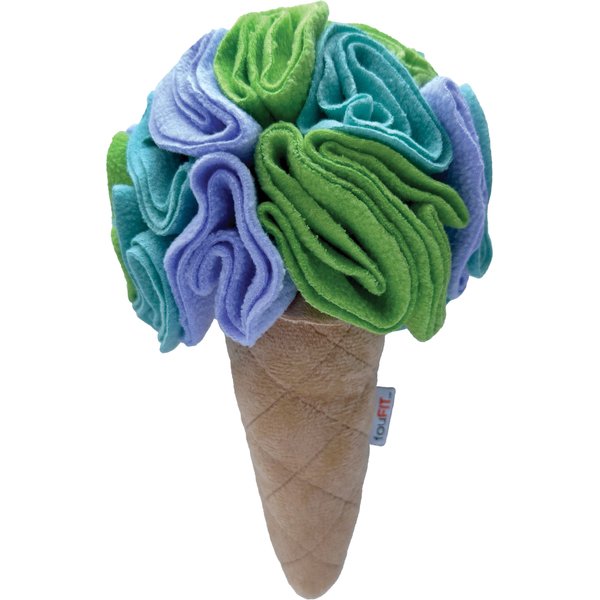 FOUFIT Hide 'n Seek Ice Cream Snuffle, Rainbow Sherbet Squeaky Dog ...