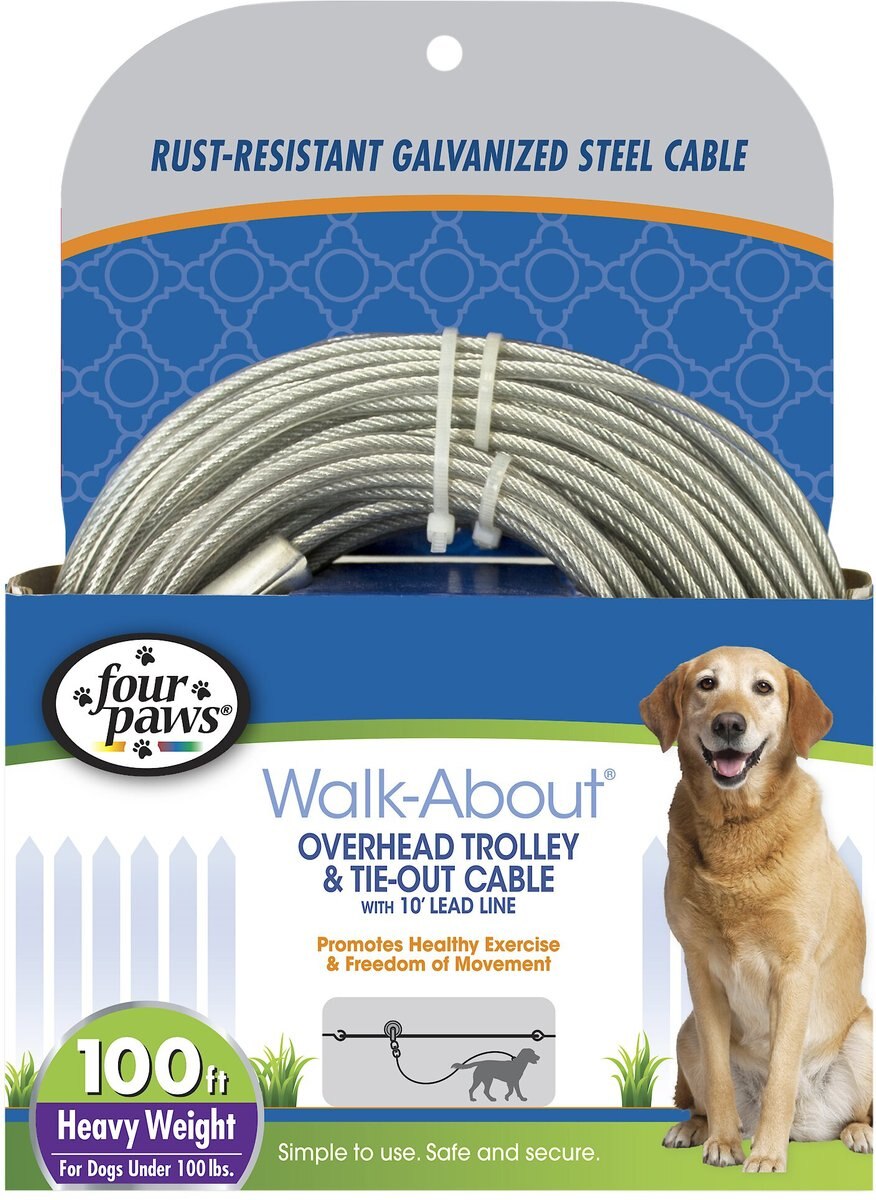FOUR PAWS Heavy Weight Overhead Trolley Exerciser, 100-ft - Chewy.com