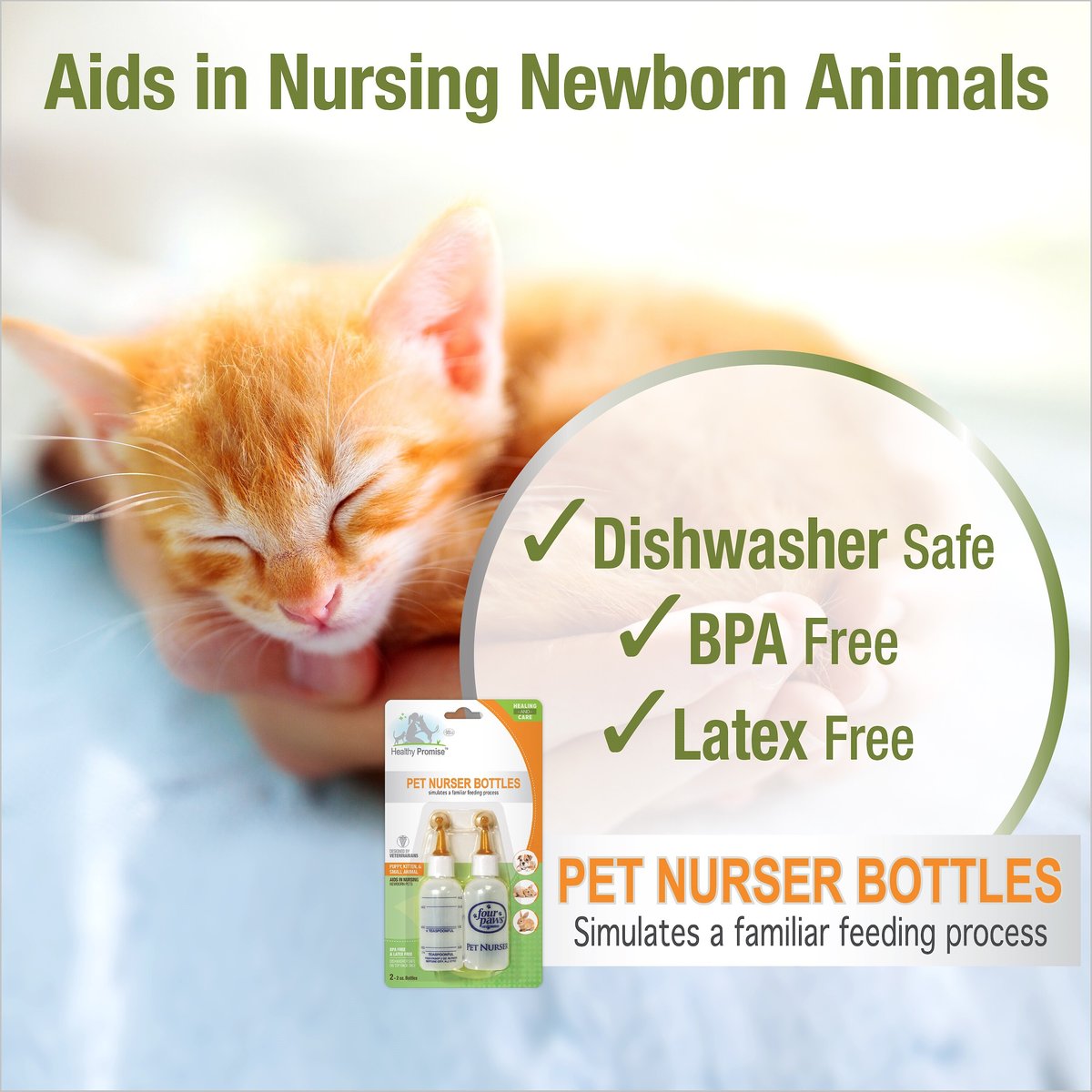 FOUR PAWS Pet Nurser Bottles, 2-oz, 2 count - Chewy.com