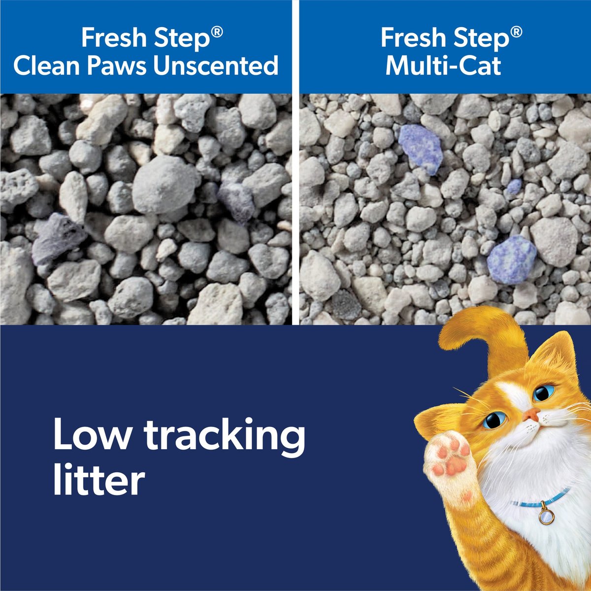 FRESH STEP Clean Paws Simply Unscented Clumping Clay Cat Litter, 22.5 ...
