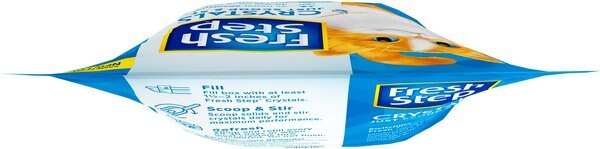 FRESH STEP Crystals Scented Non-Clumping Cat Litter, 8-lb bag, bundle ...