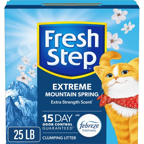 FRESH STEP Simply Unscented Clumping Clay Cat Litter, 25-lb box - Chewy.com