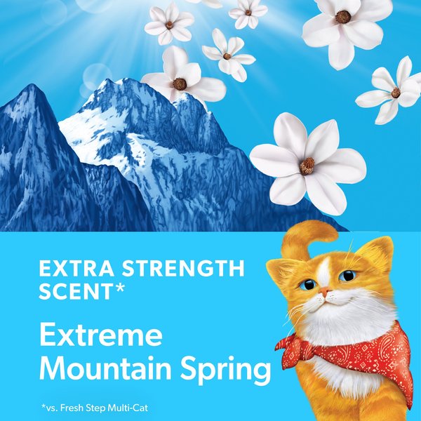 FRESH STEP Extreme Mountain Spring Febreze Scented Clumping Clay Cat ...
