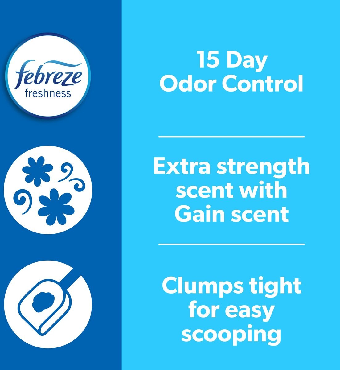 FRESH STEP Febreze Freshness Gain Scented Clumping Clay Cat Litter, 14 ...