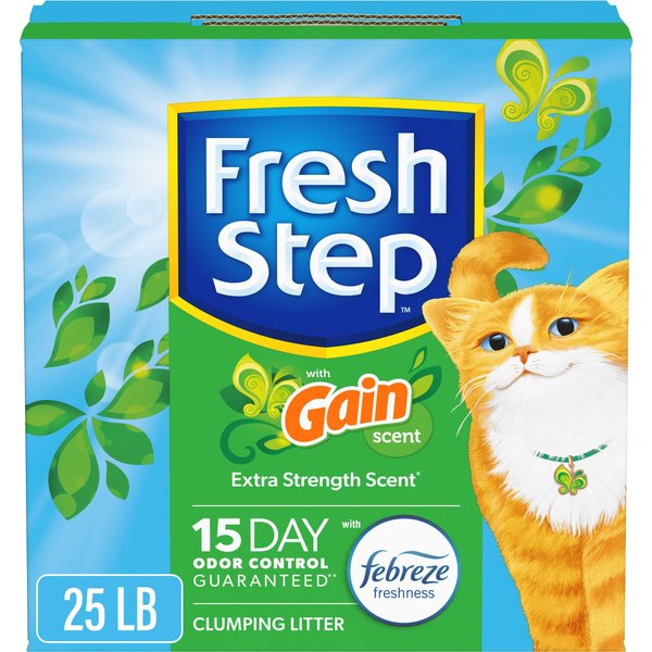 FRESH STEP Clean Paws Simply Unscented Clumping Clay Cat Litter, 22.5 ...