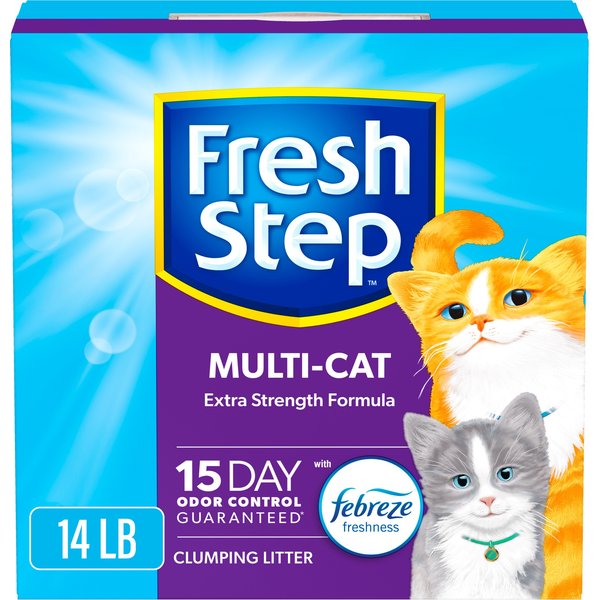 FRESH STEP Simply Unscented Clumping Clay Cat Litter, 14-lb box - Chewy.com