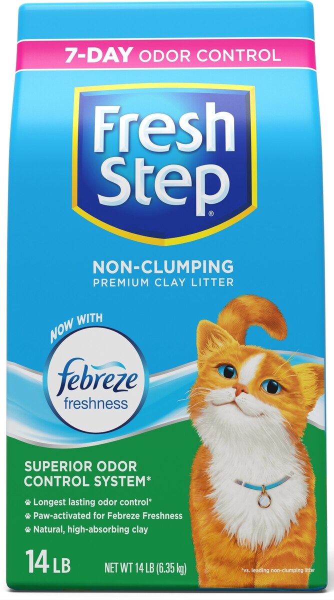 FRESH STEP Premium Febreze Freshness Scented Multi-Cat Non-Clumping ...