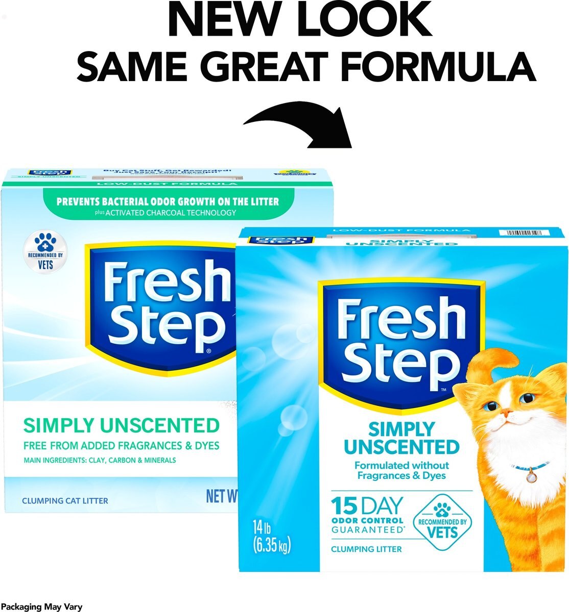 FRESH STEP Simply Unscented Clumping Clay Cat Litter, 14-lb box - Chewy.com