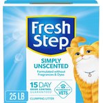 FRESH STEP Simply Unscented Clumping Clay Cat Litter, 25-lb box - Chewy.com