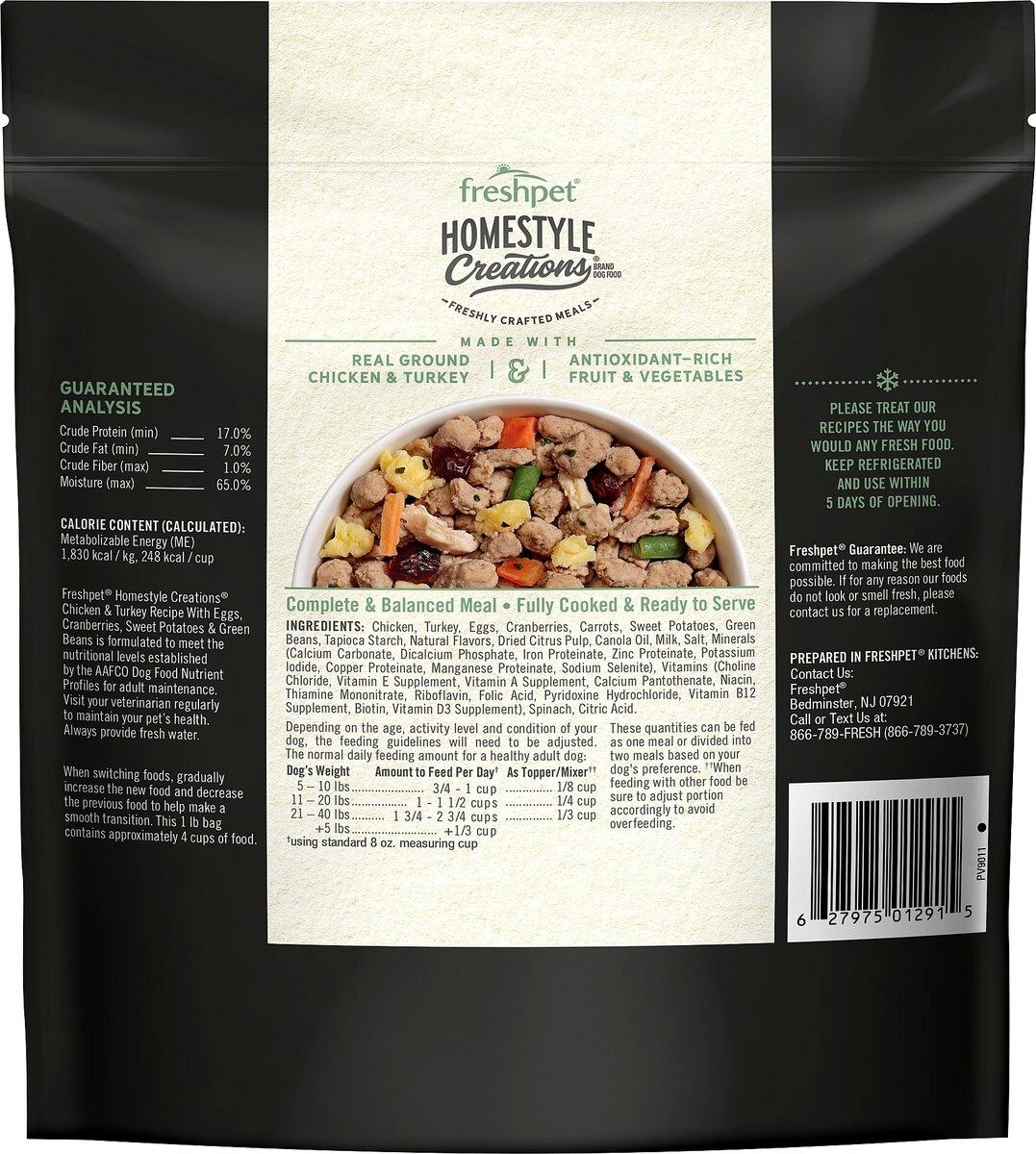 FRESHPET Homestyle Creations Fresh Chicken & Turkey Recipe Dog Food, 1 ...