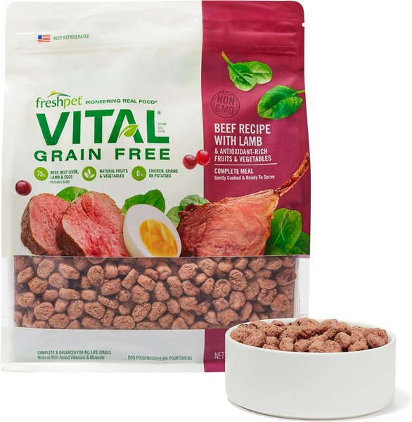 FRESHPET Vital Beef & Lamb Grain-Free Fresh Dog Food, 5.5-lb bag ...