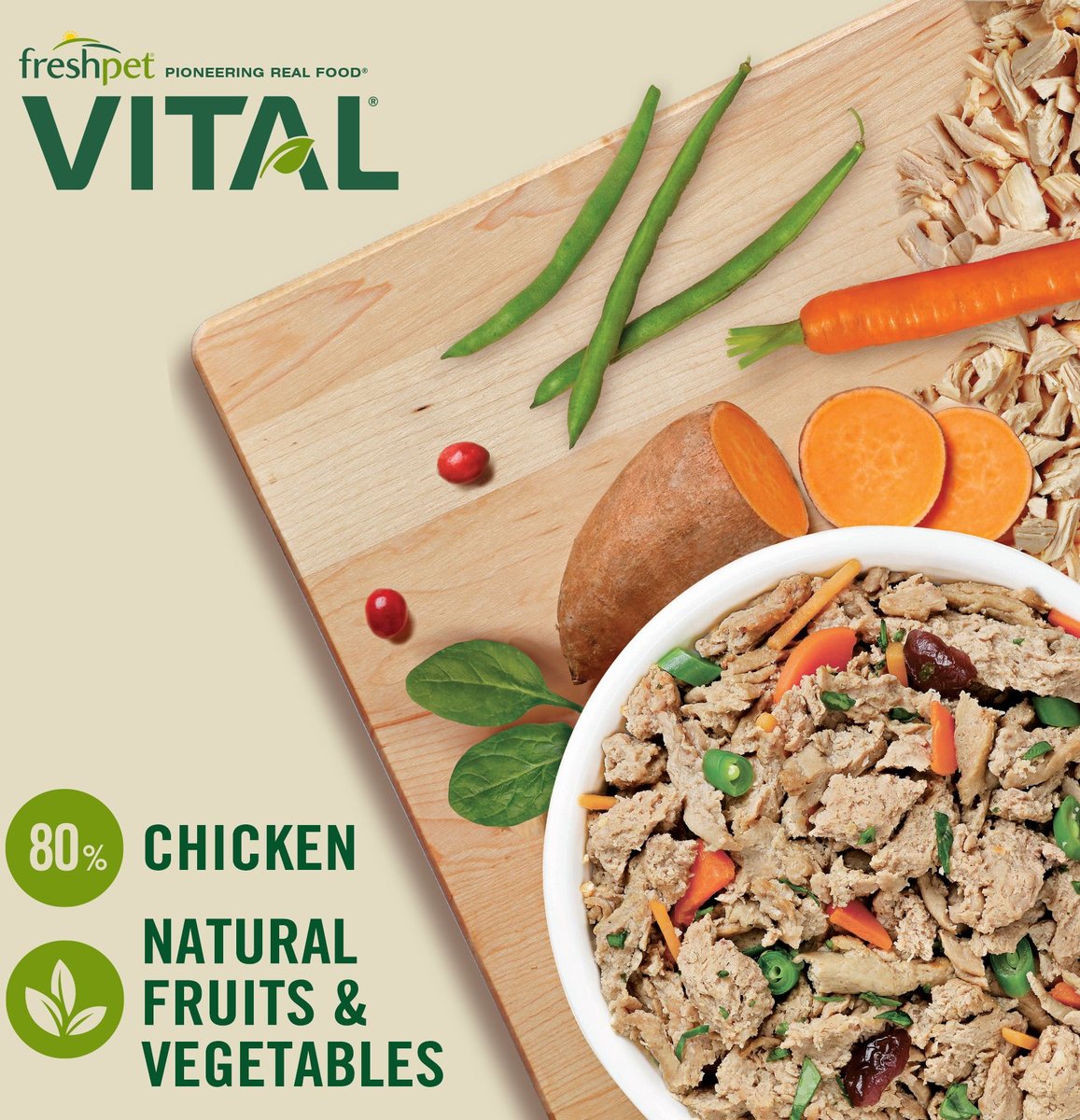 FRESHPET Vital Fresh Cuts Chicken Recipe Fresh Dog Food, 4.5-lb bag ...