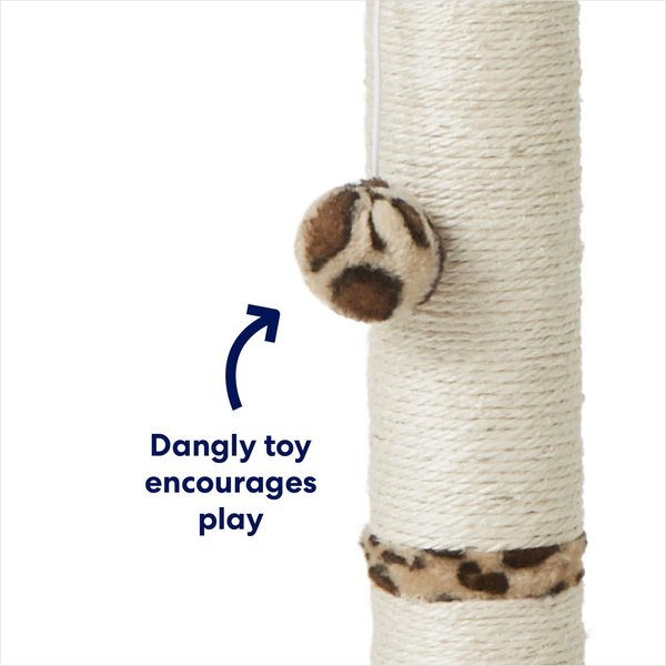 FRISCO 21-in Sisal Cat Scratching Post with Toy, Cheetah, 1 count ...