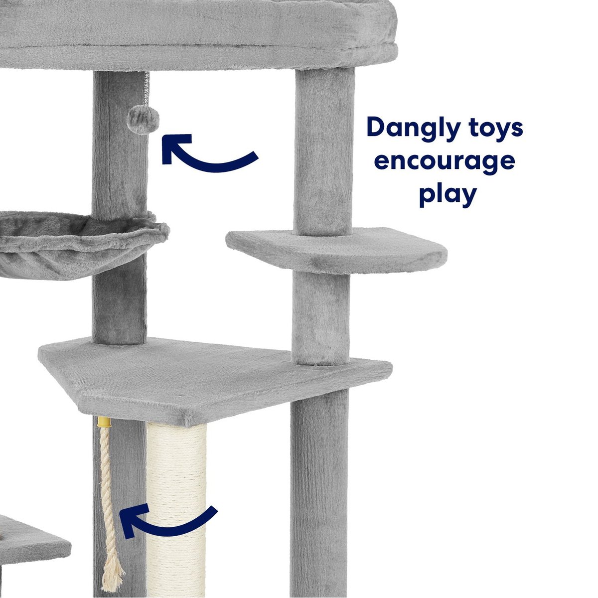 FRISCO 65-in XXL Heavy Duty Cat Tree, Gray - Chewy.com