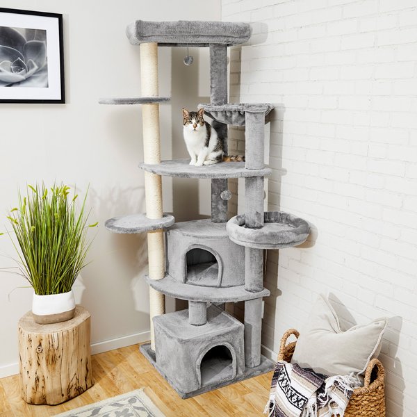 FRISCO 76-in XXL Heavy Duty Cat Tree, Gray - Chewy.com