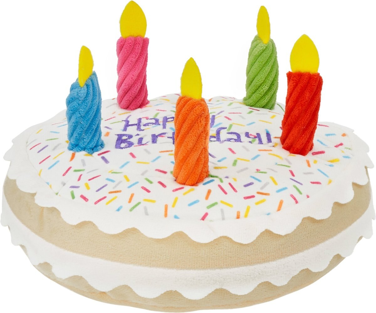 FRISCO Birthday Cake Plush Squeaky Dog Toy, Large - Chewy.com
