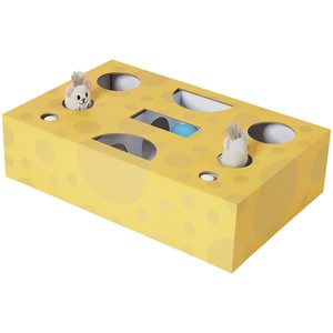 FRISCO Cheese Interactive Maze Cardboard Cat Toy Box with Catnip ...