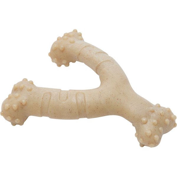 BENEBONE Rotisserie Chicken Flavor Wishbone Tough Dog Chew Toy, Small ...