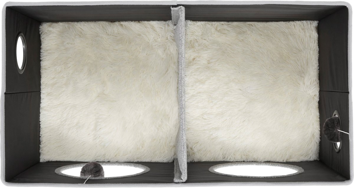 FRISCO Double Cube Stackable & Collapsible Cat Condo, Gray - Chewy.com