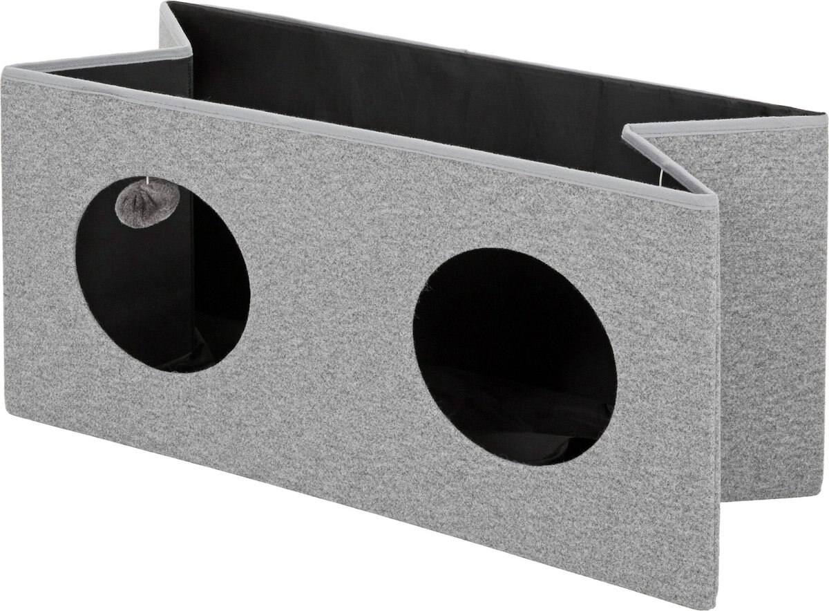 FRISCO Double Cube Stackable & Collapsible Cat Condo, Gray - Chewy.com