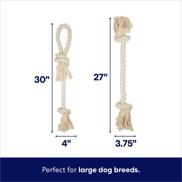 FRISCO Double Knot Cotton Rope Fetch Dog Toy, Large, 2 count - Chewy.com
