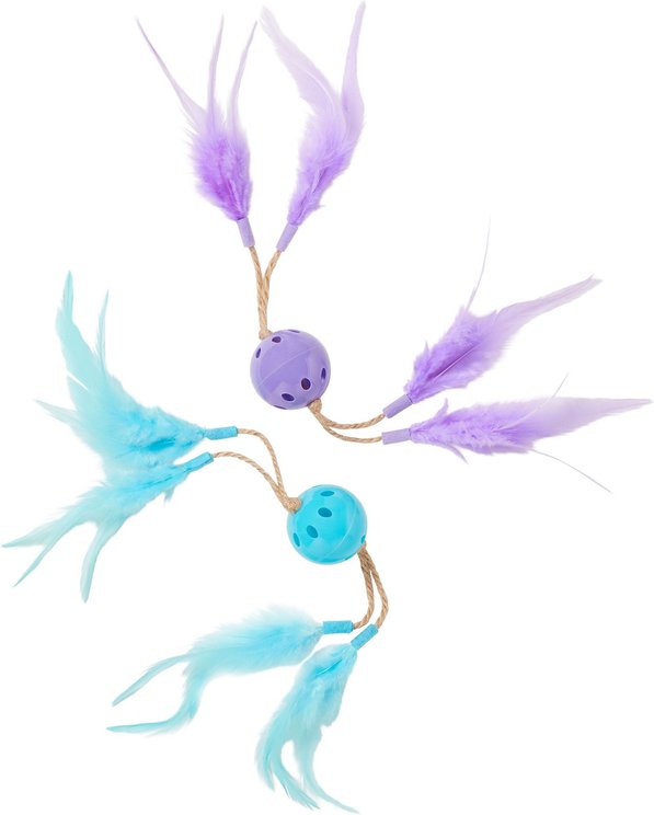 FEATHER CAT BALLS & CHASER TOYS (Free Shipping) | Chewy