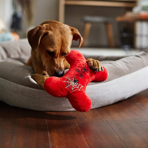 FRISCO Halloween Wicked Cute Bone Reversible Plush Squeaky Dog Toy ...