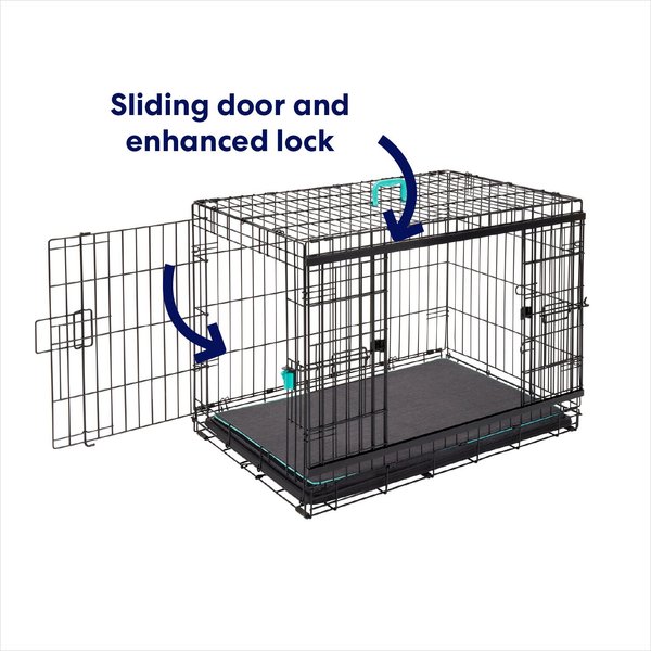 FRISCO Heavy Duty Enhanced Lock Sliding Double Door Fold & Carry Wire ...