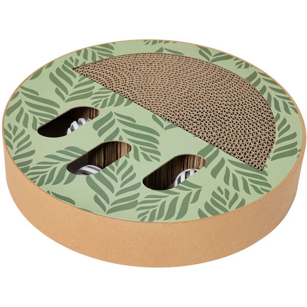 FRISCO Interactive Maze & Scratch Cardboard Cat Toy with Catnip, Palms ...