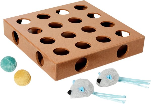 FRISCO Interactive Wooden Maze Cat Toy Box with Catnip - Chewy.com