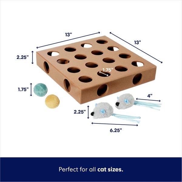 FRISCO Interactive Wooden Maze Cat Toy Box with Catnip - Chewy.com