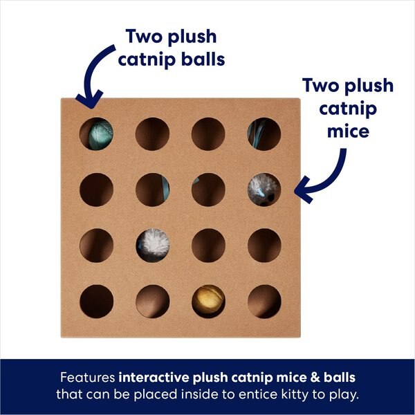 FRISCO Interactive Wooden Maze Cat Toy Box with Catnip - Chewy.com