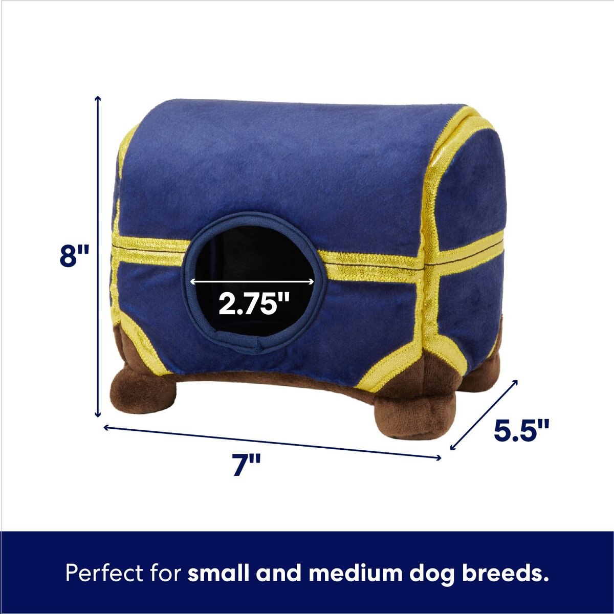 FRISCO Magic Chest Hide & Seek Puzzle Plush Squeaky Dog Toy, Small ...