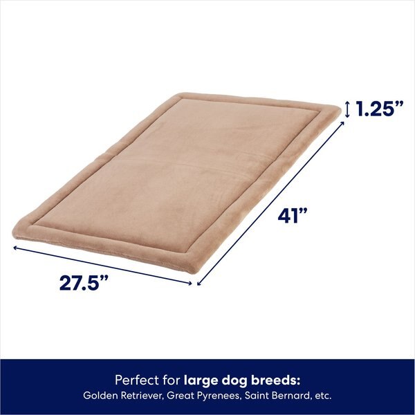 FRISCO Micro Terry Dog Crate Mat, Taupe, 42-in - Chewy.com