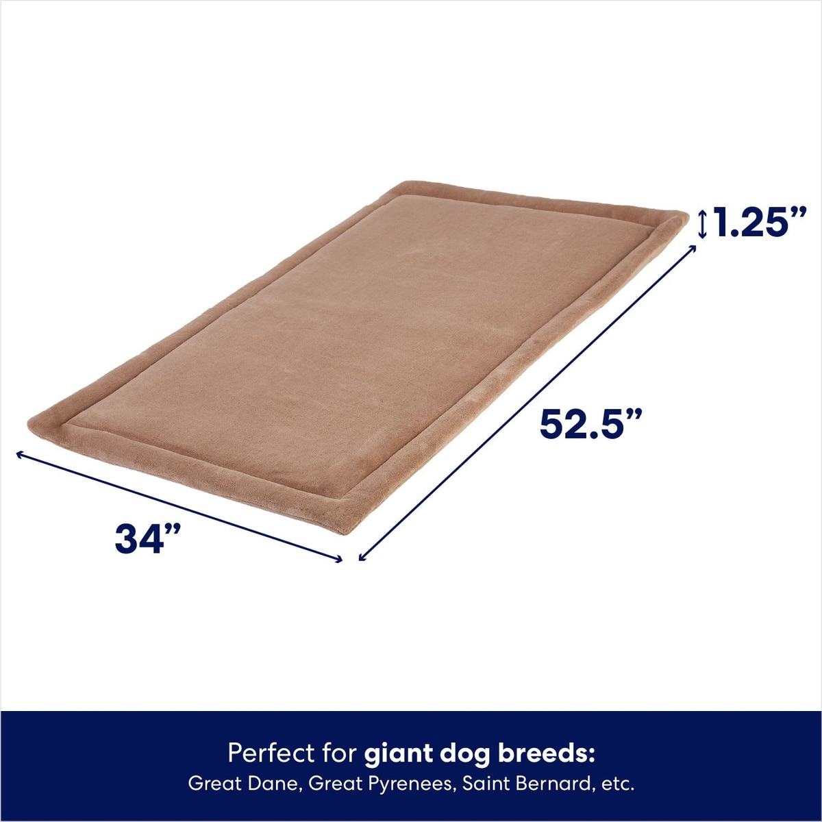 FRISCO Micro Terry Dog Crate Mat, Taupe, 54-in - Chewy.com