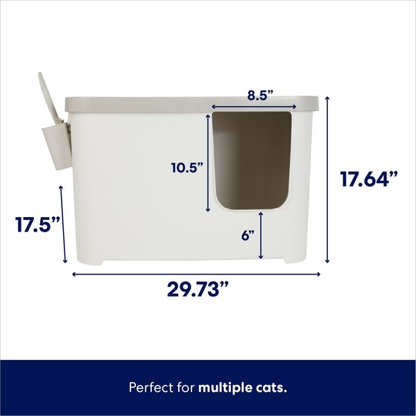 FRISCO Multi-Function Covered Cat Litter Box, 29-in, Without Tray ...