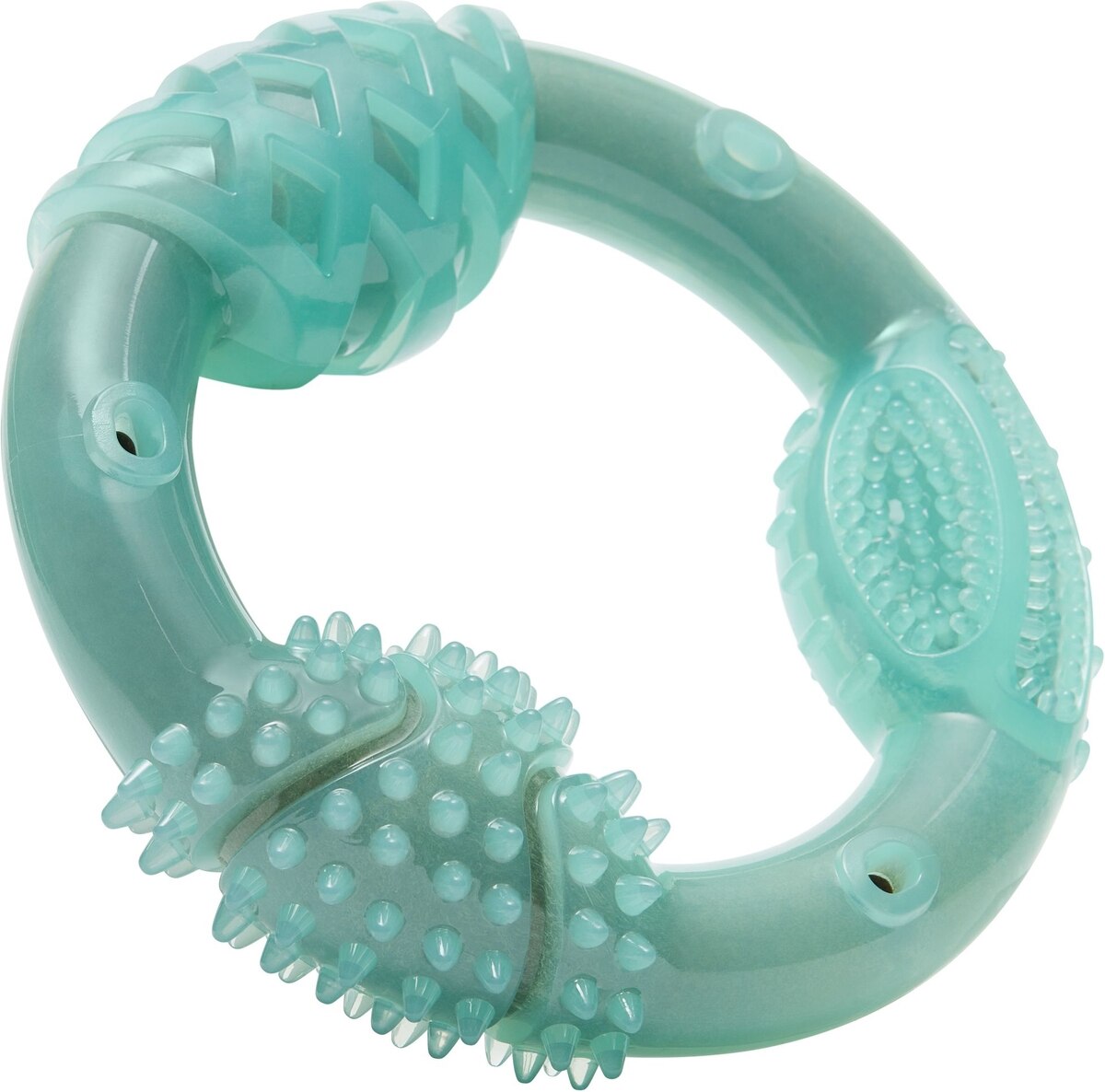 FRISCO Peanut Butter Flavored Ring Nylon & TPR Dental Chew Dog Toy for ...