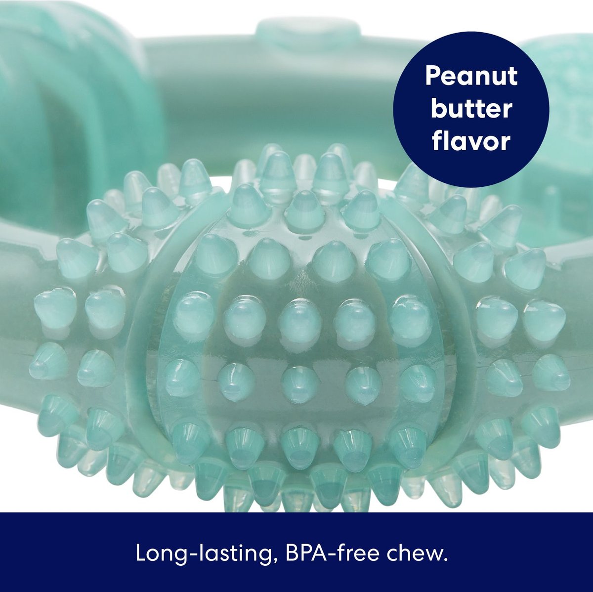 FRISCO Peanut Butter Flavored Ring Nylon & TPR Dental Chew Dog Toy for ...