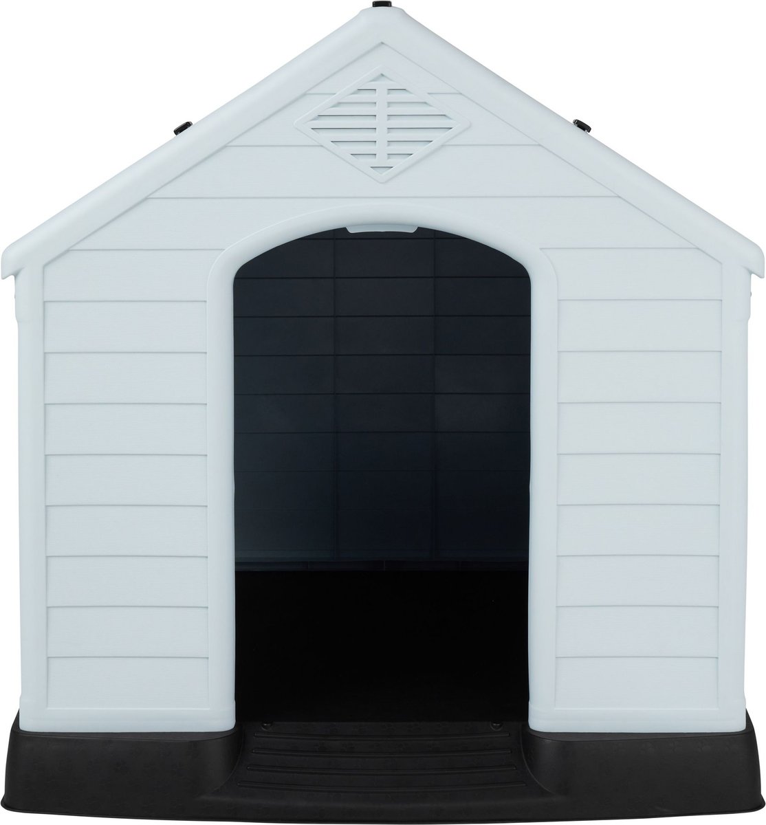 FRISCO Plastic Outdoor Dog House with Elevated Platform, Large - Chewy.com