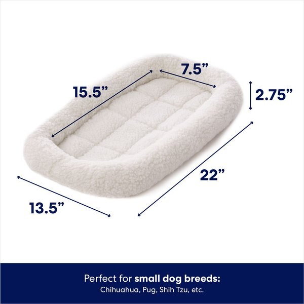 FRISCO Quilted Dog Crate Mat, Ivory, 22-in - Chewy.com