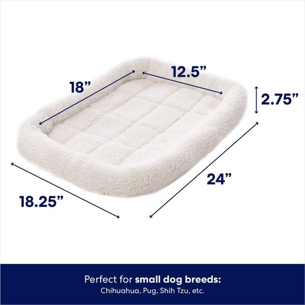 FRISCO Quilted Dog Crate Mat, Ivory, 24-in - Chewy.com
