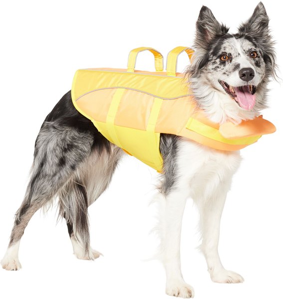 FRISCO Ripstop Dog Life Jacket, Yellow/Peach, Large - Chewy.com