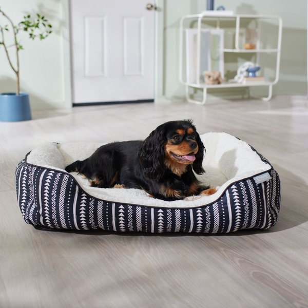 FRISCO Sherpa Bolster Cat & Dog Bed, Southwest Stripe, Large - Chewy.com