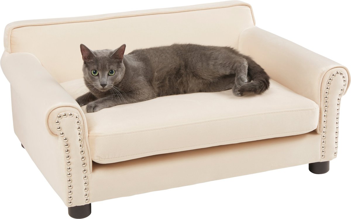 FRISCO Sofa Pet Bed with Removable Cover, Beige, Medium - Chewy.com