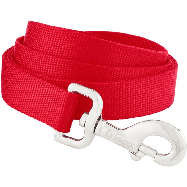 FRISCO Solid Nylon Dog Leash, Red, Large: 4-ft long, 1-in wide - Chewy.com