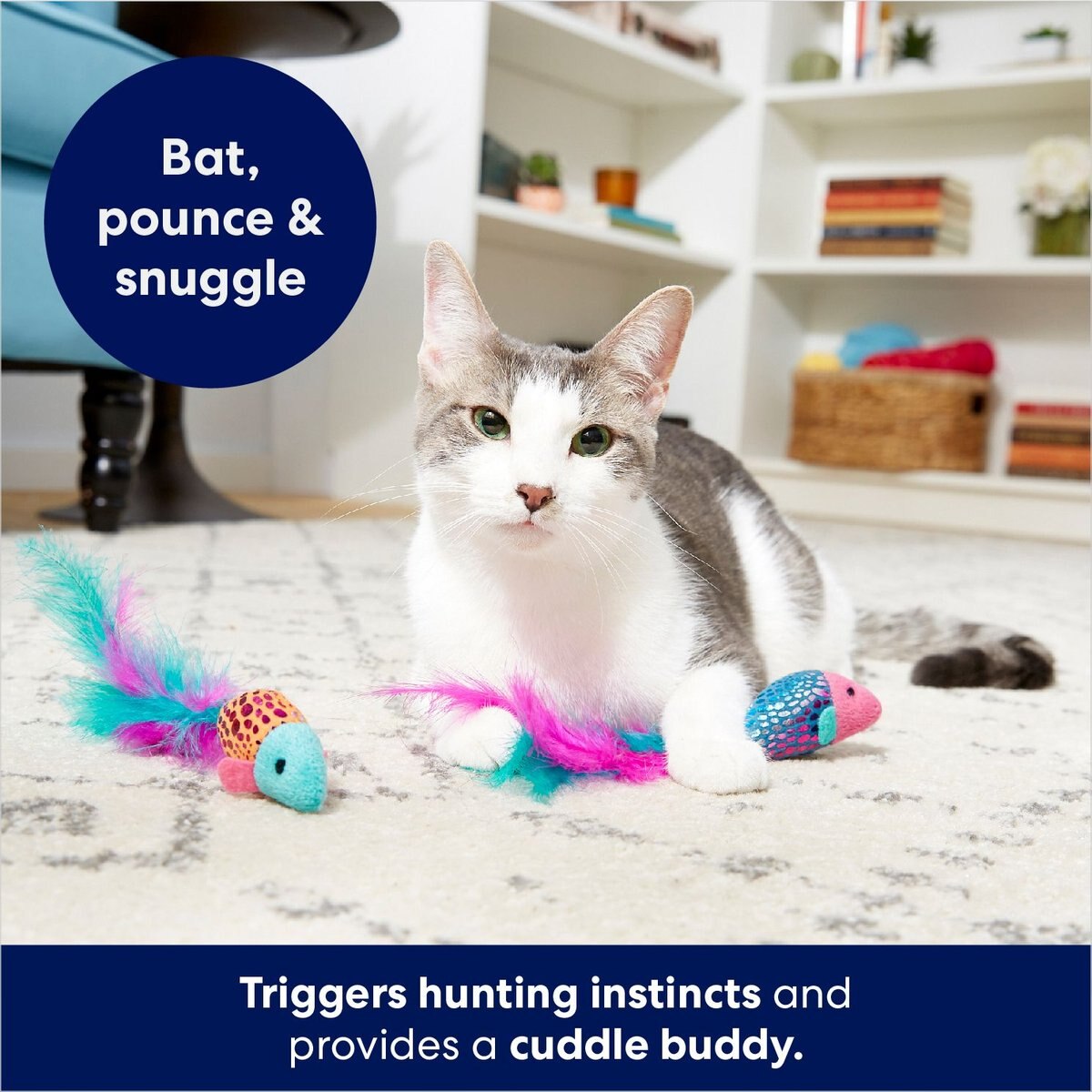 FRISCO Sparkle Fish Plush Cat Toy with Catnip, 2 count - Chewy.com