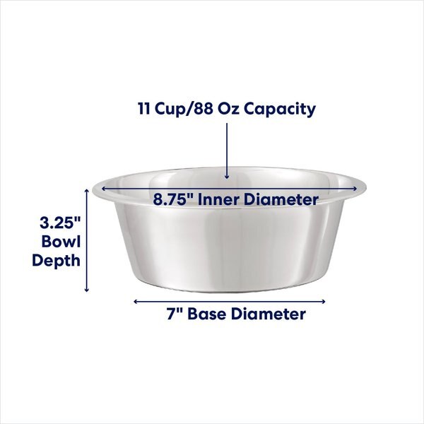 Out of Stock - FRISCO Stainless Steel Bowl, X-Large: 11 cup - Chewy.com