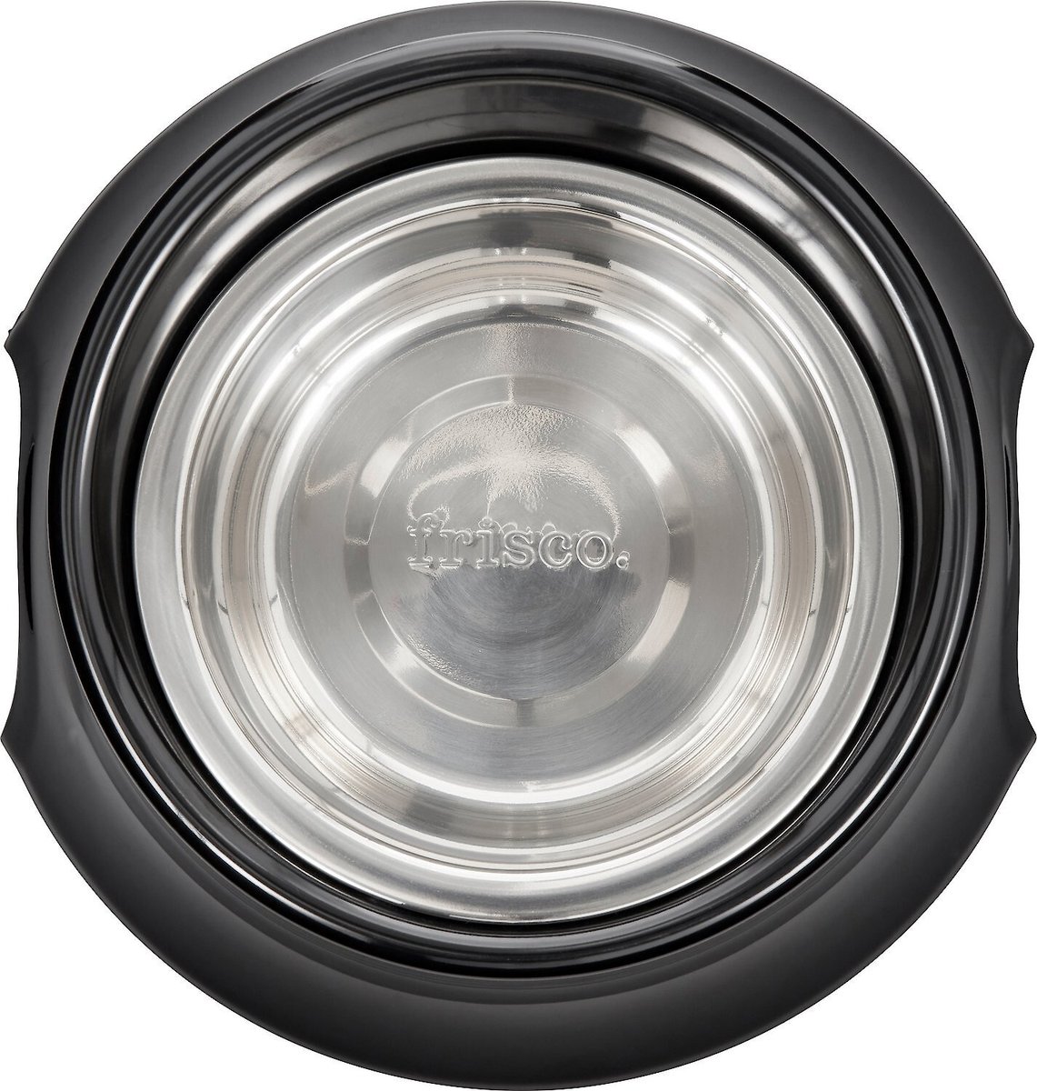 FRISCO Stainless Steel Bowl with Elevated Stand, 2 count, Black - Chewy.com